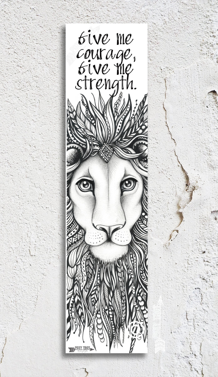 Lion Inspirational Bookmark – Foxytrot
